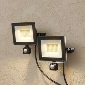 50W pracovní lampa, nastavitelná, 3 režimy, hliníková, flexibilní použití, černá