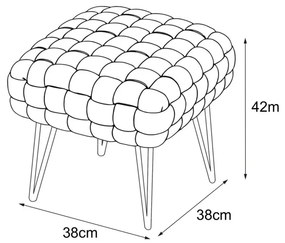 Taburetka DOTTY světle šedá