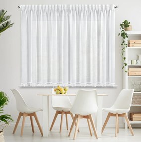 KRÁTKÁ ZÁCLONA NA PÁSCE SUZAN 350X150 CM BÍLÁ