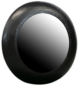 OnaDnes -20% Hoorns Černé kovové závěsné zrcadlo Stew 75 cm