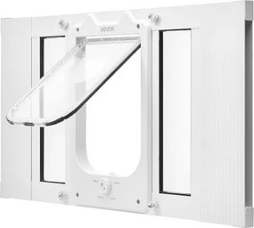 Dvířka pro kočky do okna, Nastavitelná na šířku okna 584–711 mm VEVOR