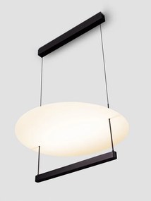 Bílé/matně černé hliníkové LED stmívatelné závěsné svítidlo ø 60 cm Diona – Nova Luce