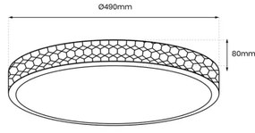 LED Stropní svítidlo SHINY LED/34W/230V zlatá