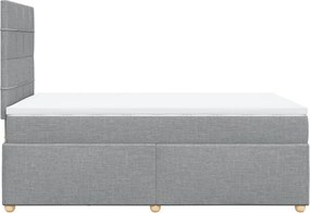Box spring postel s matrací světle šedá 120x190 cm textil 3293519