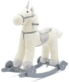 Houpací hračka s melodií a kolečky Unicorn Baby Mix bílá