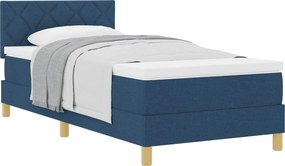 Postel s boxspringem s polštářem Modrá 90 x 200 cm textil 3338971