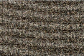 Hnědý taburet z textilie bouclé Fern – Dutchbone