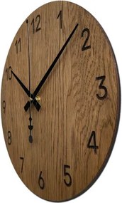 Nástěnné hodiny z dubového dřeva – moderní minimalistický design I SENTOP MAS002-A-akcia20