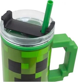 STOR Termohrnek Minecraft / Termohrnek / 770 ml / S brčkem / Dvojitá s
