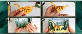 EscapeWelt 3D dřevěné puzzle Brontosaurus / Obtížnost: lehká / od 8 le