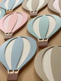 lovel.cz Dřevěná lampa létající balón - růžový