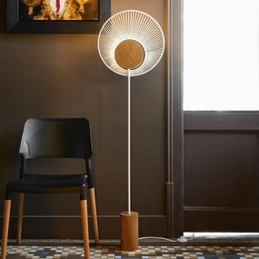 Forestier Oyster designová stojací lampa, bílá