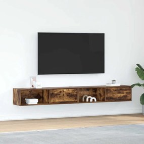 TV skříňky 2 ks kouřový dub 100x31x25,5 cm kompozitní dřevo