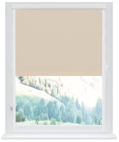Dekodum Klasická mini roleta v bílé kazetě, barva látky Krémová Šířka (cm): 53, Výška (cm): Standardní (do 150 cm), Strana mechanismu: Práva