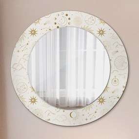 Kulaté dekorativní zrcadlo Mystický esoterický vzorec fi 50 cm