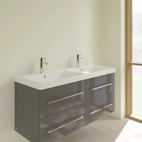 VILLEROY & BOCH Villeroy &amp; Boch AVENTO - Dvojité umyvadlo 1200x470x160 mm, s přepadem, bílá Alpin CeramicPlus 4A23CK01