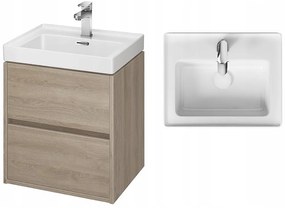 Cersanit Crea, závěsná skříňka s umyvadlem 50cm, set B113, dub, S801-287