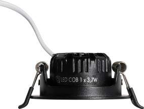 Zástěnné bodové svítidlo černé otočné 6,5 cm včetně LED IP54 Ultra Slim - Pupil