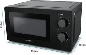 Esperanza EKO011K ESTOFADO černá / Mikrovlnná trouba / 1100W / 20 L /