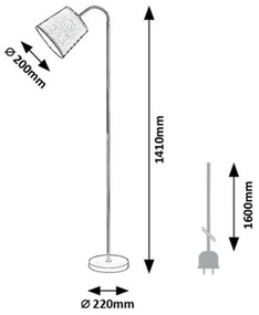 Rabalux 6639 Godric stojací podlahová lampa