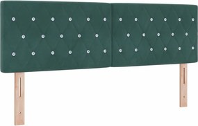 Postel s boxspringem s matrací Tmavě zelená 140 x 200 cm samet 3339113