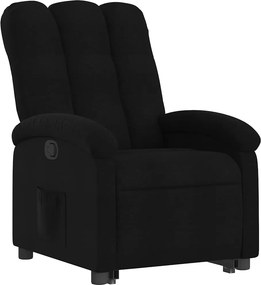 Zvedací polohovací křeslo černé textil 3204094