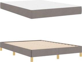 Postel s boxspringem Taupe 140 x 200 cm textil 3398574