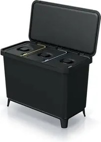 PROSPERPLAST SYSTEMA 3 x 10 l černá / Odpadkový koš