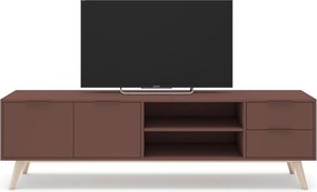 Matný TV stolek v terakotové barvě 180x53x40 cm Campus – Marckeric