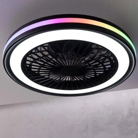 Brilliant G99280/06 Stmívatelné LED svítidlo PALMERO & reverzní VENTILÁTOR + funkce LED