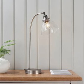 Endon 91740 - Stolní lampa HANSEN 1xE14/40W/230V matný chrom