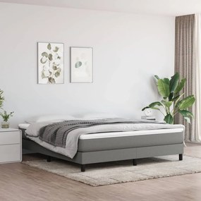 Box spring postel s matrací tmavě šedá 180x200 cm textil 3144094