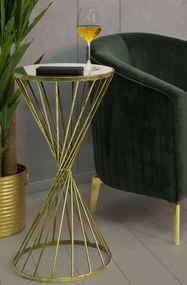 Zlatý odkládací stolek Mauro Ferretti Hypon S 35X70 cm