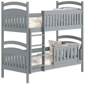Dřevěná patrová postel Amely 80x180 - šedá