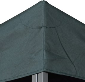 Outsunny náhradní střecha pavilonu 3x3m pro kovový pavilon zahradní pavilon párty stan polyesterový zahradní stan v uhlíkově šedé barvě | Aosom.de