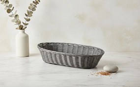 Oválný košík SINO 30x16,5x7 cm světle šedý