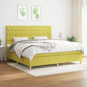Box spring postel s matrací zelená 200x200 cm textil,  3142608 HangarStore.cz