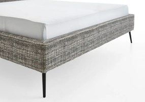 Tmavě zelená čalouněná dvoulůžková postel bez roštu 160x200 cm Infinity – Meise Möbel