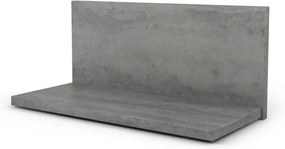 Nástěnná police Carlos, šedý beton, 40 cm