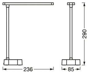 Ledvance - LED Stmívatelná dotyková stolní lampa PANAN LED/5,2W/5V 1200mAh