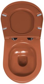 Isvea Isvea, INFINITY závěsná WC mísa, Rimless, 36,5x53cm, terracotta, 10NF02004-2U