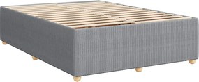 Box spring postel s matrací světle šedá 140 x 200 cm textil 3285574