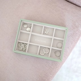 Krabička na šperky Stackers s 11 přihrádkami mini bílá