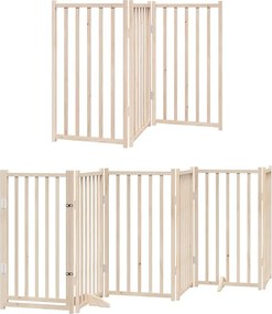 Zábrana pro psy s dvířky skládací 12 panelů 600 cm topol 3155701