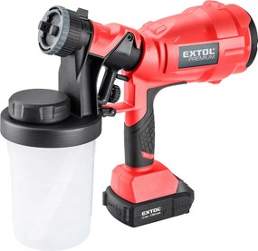 Pistole stříkací HVLP aku SHARE20V, 20V Li-ion, 2Ah, EXTOL PREMIUM 8891862