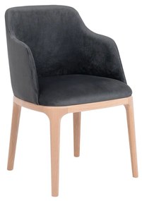 Židle Lulu s opěradly Barva čalounění:: šedá