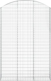Klenutý gabionový koš 150 x 30 x 220/240 cm pozinkované železo 153451
