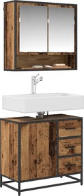 Sada koupelnového nábytku 2 ks Staré dřevo 65 x 33 x 60 cm 3402506