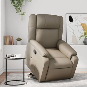 Zvedací polohovací křeslo cappuccino umělá kůže 3205156