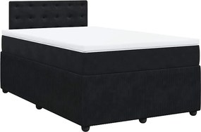 Box spring postel s matrací černá 120 x 190 cm samet 3290000